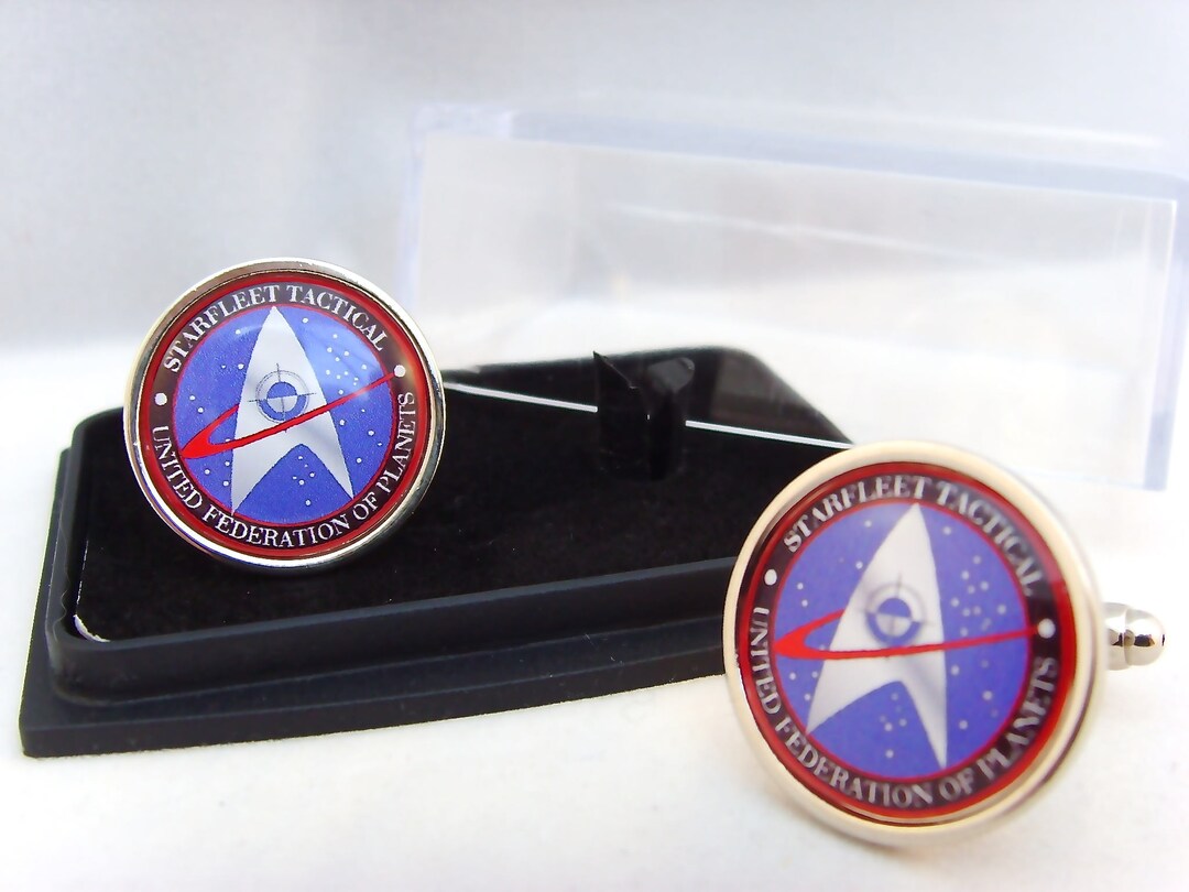 Star Trek Starfleet Tactical Cufflinks Cuff Links - Etsy