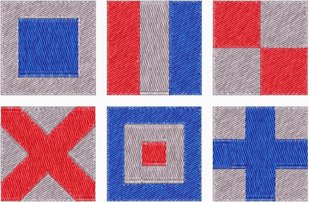 Nautical Flags Embroidery (.pes) Files 3 Size (.5 / 1 in / 2 In) - Etsy