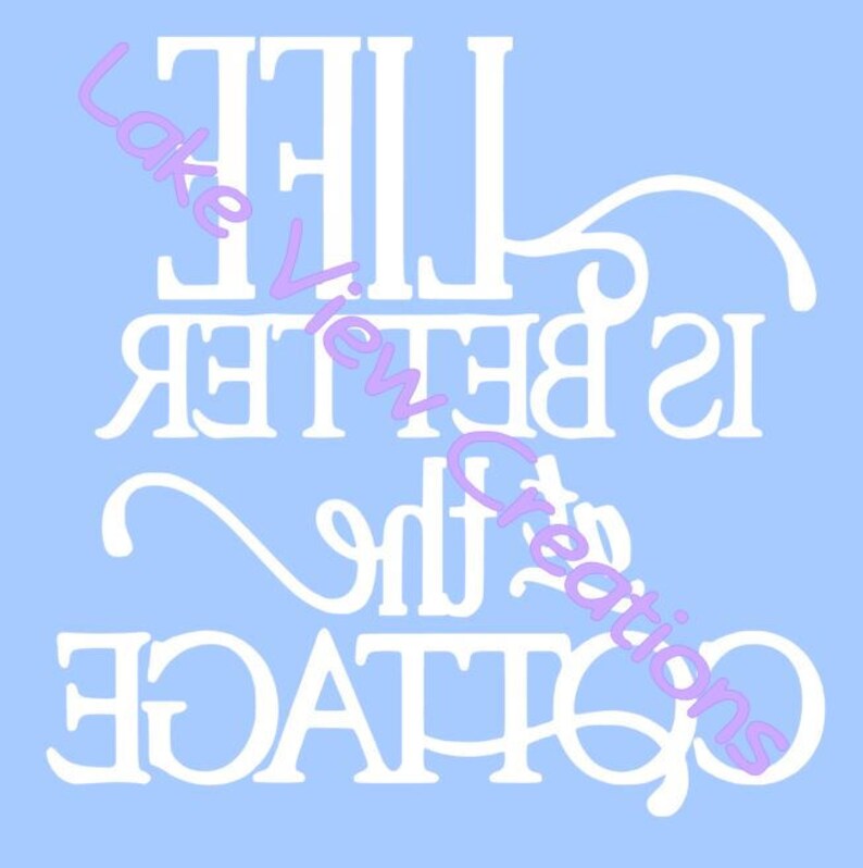 Life is Better at the Cottage Permanent Vinyl Decal Sticker 5 X 5 - Etsy