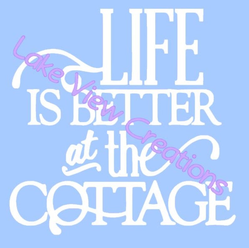 Life is Better at the Cottage Permanent Vinyl Decal Sticker 5 X 5 - Etsy