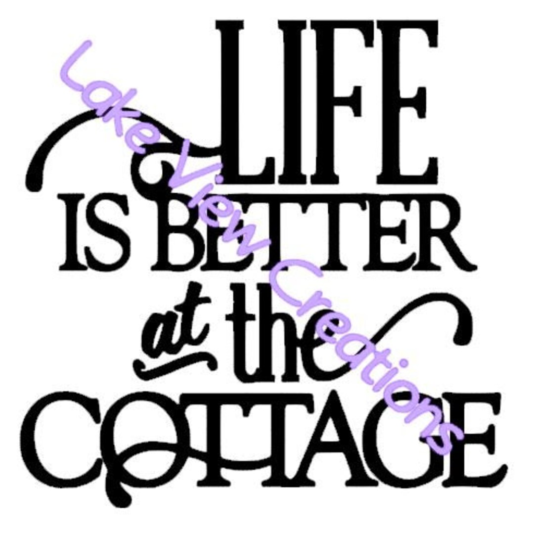 Life is Better at the Cottage Permanent Vinyl Decal Sticker 5 X 5 - Etsy