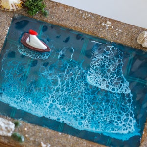 Wooden Sea Jewelry Box With Dividers. Trinket Treasure Box Rings ...