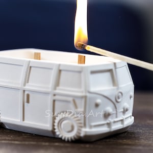 Surfer VW Van Candle. Camper Bus Candle DIY. Personalized ECO Soy Wax ...
