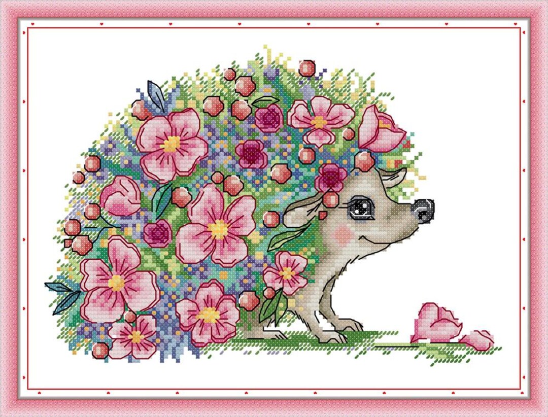 Stamped Pre-printed Cross Stitch Kit, DIY Gifts, Embroidery Kit ...