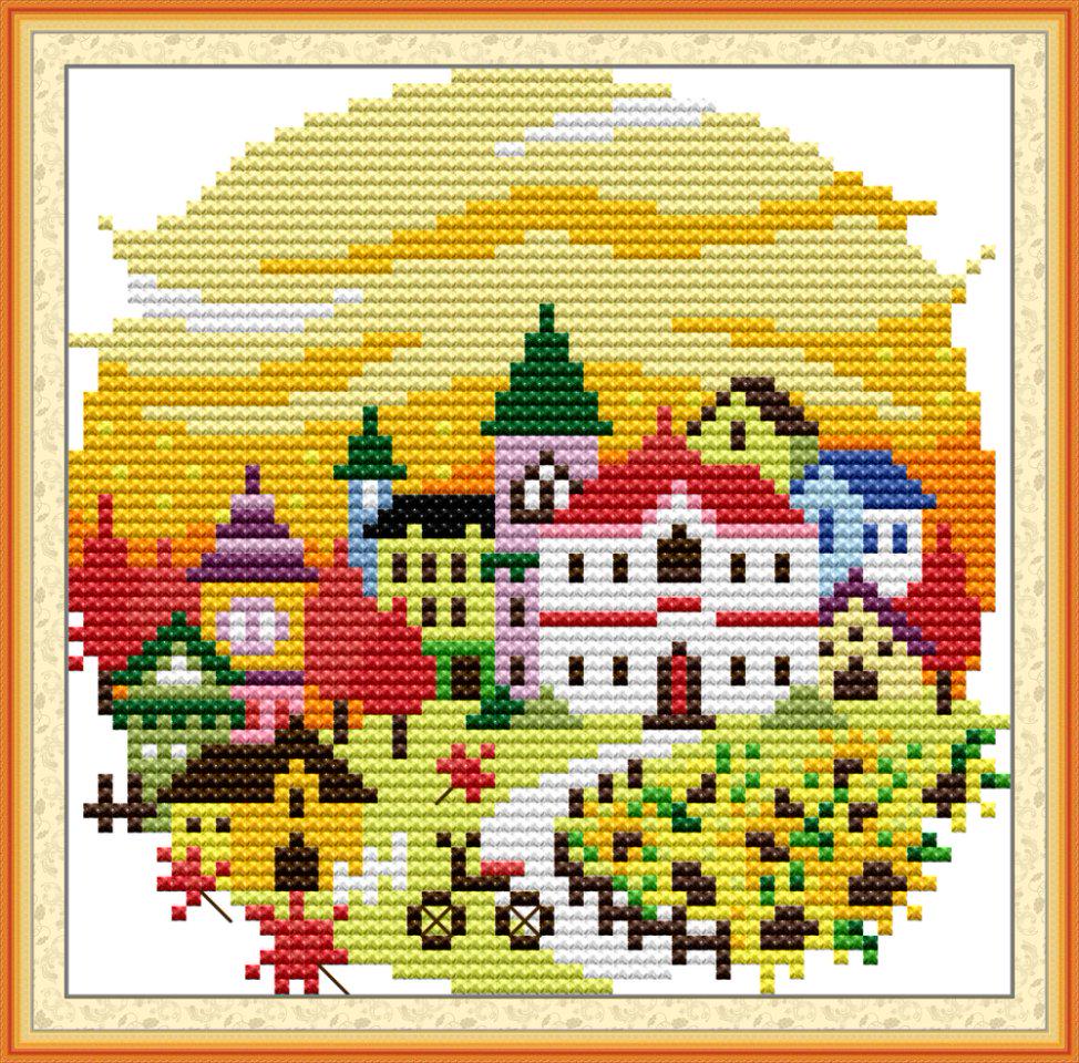 11ct Stamped Pre-printed Cross Stitch Kit, Embroidery Kit, Christmas ...