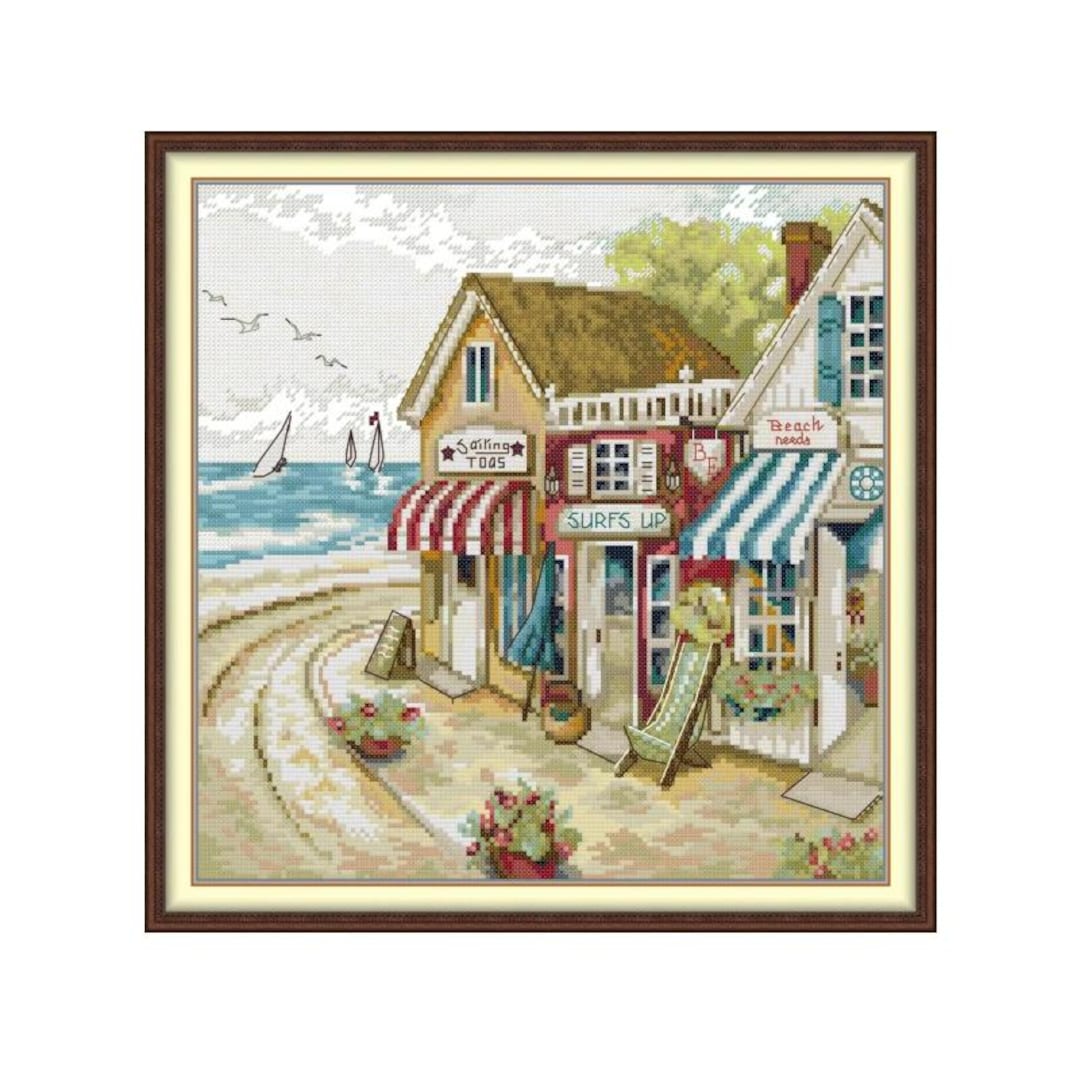 11ct Stamped Pre-printed Cross Stitch Kit Pattern, Embroidery Kit ...