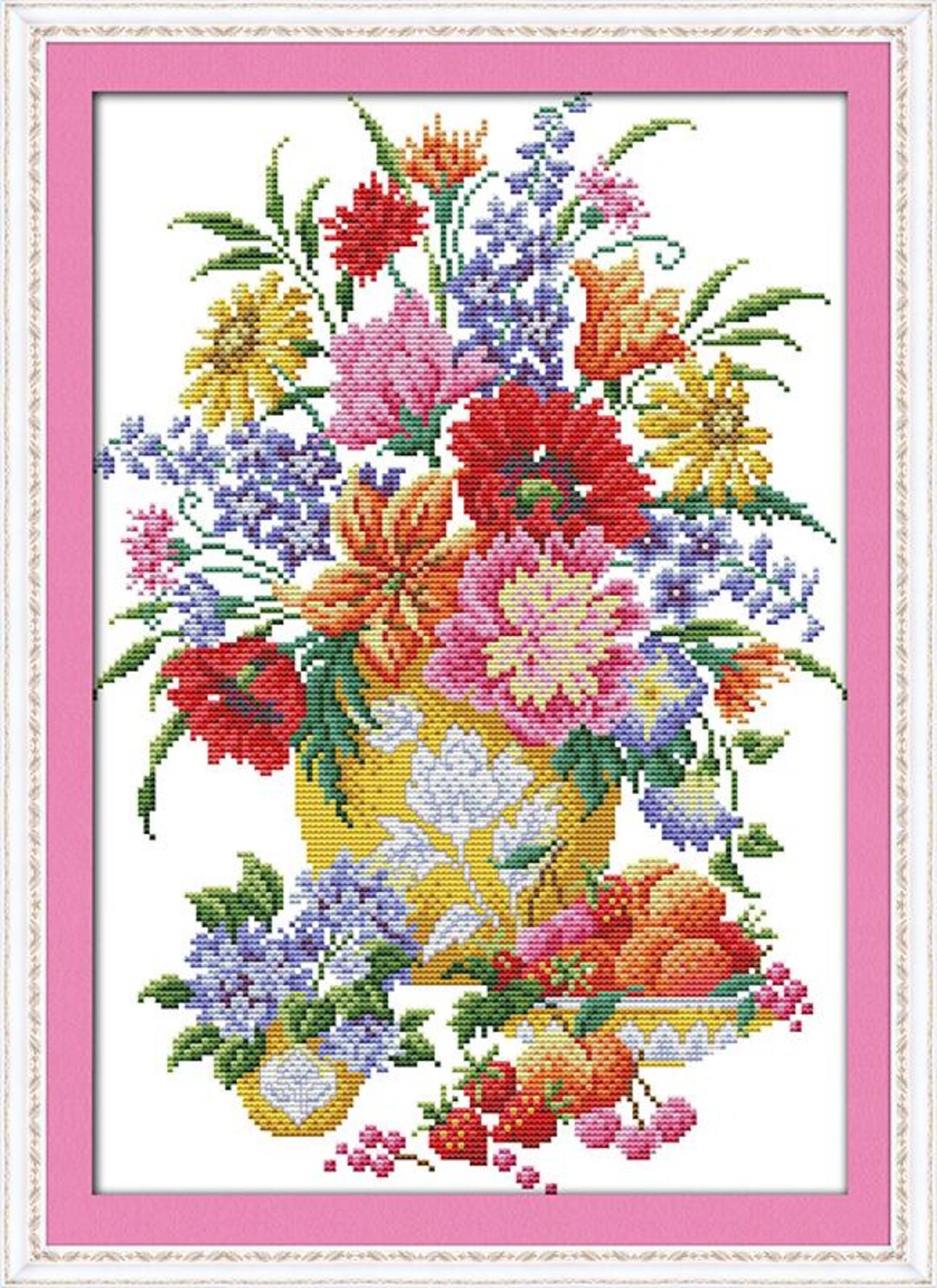 11CT Stamped Pre-printed Cross Stitch Kit Embroidery Kit the Colorful ...