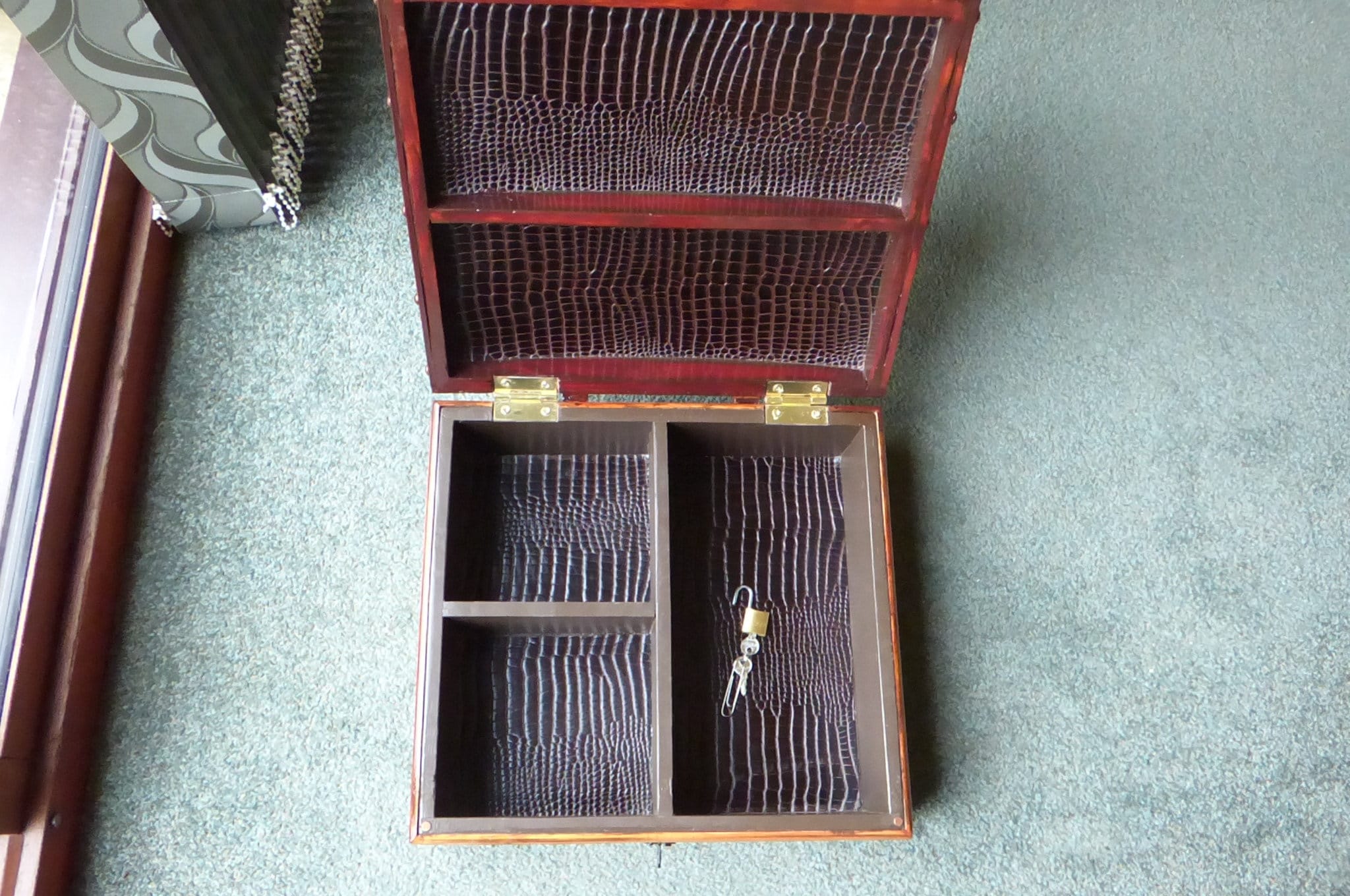 Treasure Box, Jewellery Box, Handmade Wood and Leather, Storage Box ...