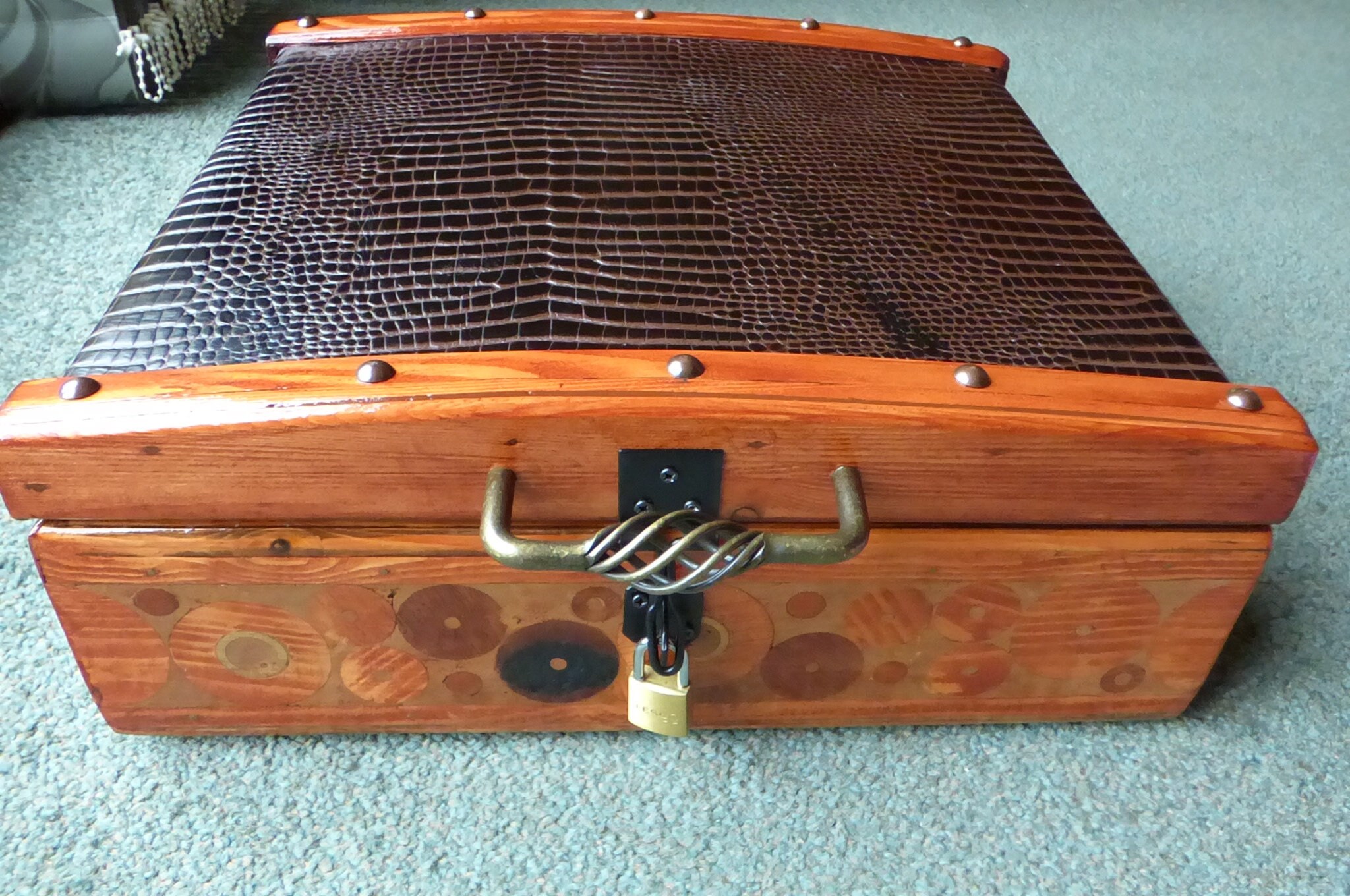 Treasure Box, Jewellery Box, Handmade Wood and Leather, Storage Box ...