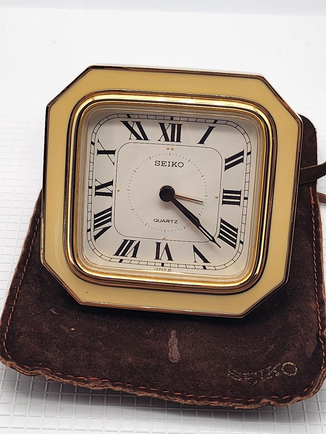 Vintage Seiko Travel Clock With Original Pouch Gift Idea - Etsy
