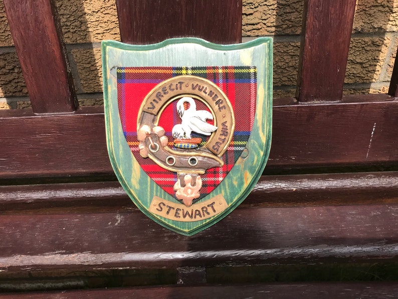 Scottish Stewart Clan Plaque Handcrafted Scotland Gift - Etsy UK