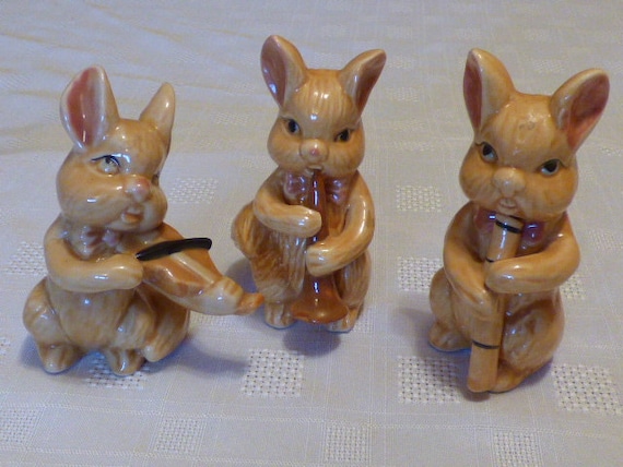 1970s Three Little Musical Rabbits | Etsy