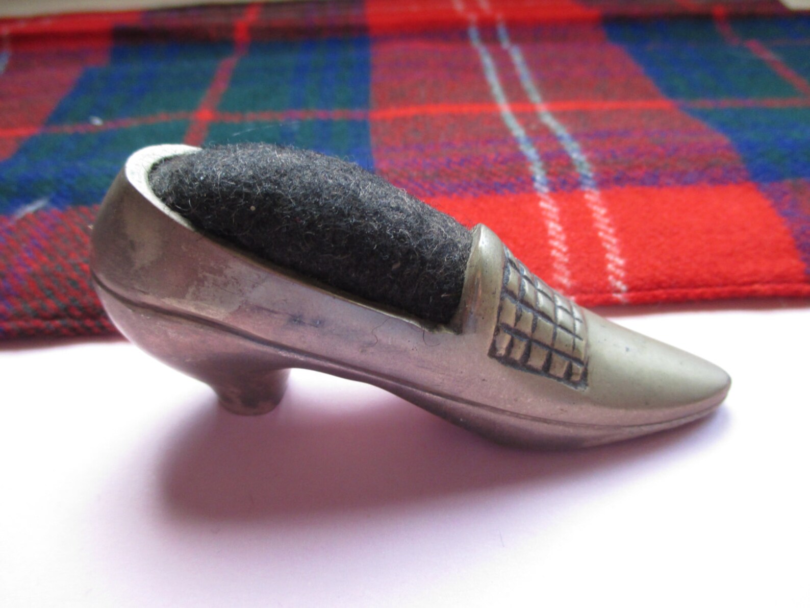 Silvertone Shoe Pin Cushion - Etsy