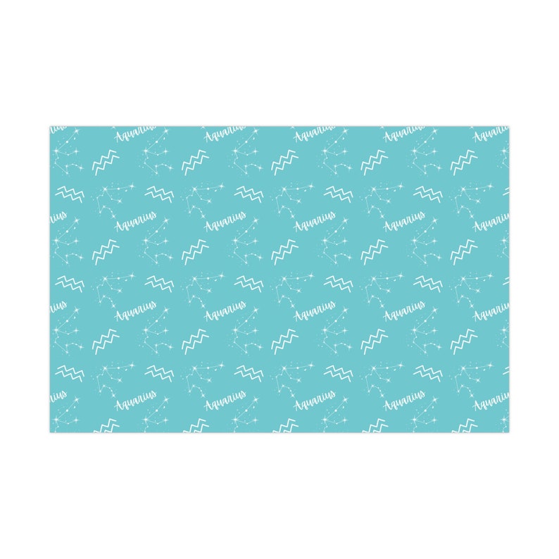 Aquarius Celestial Zodiac Gift Wrap Paper - Etsy