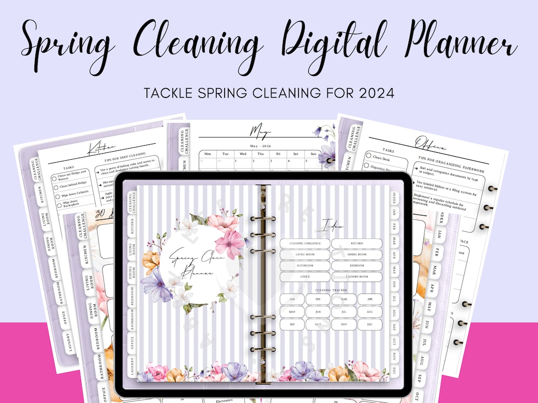 Spring Cleaning Digital Planner 2024 Goodnotes Planner Notability ...