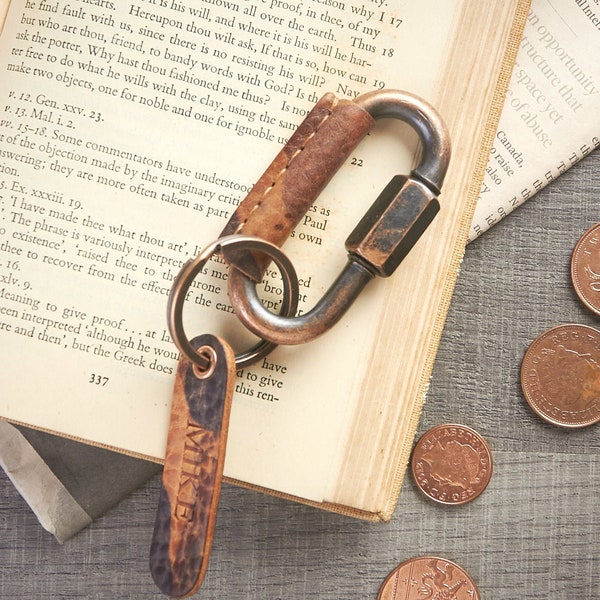 Leather Carabiner - Etsy