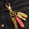 Personalized Leather Key Cover With Solid Brass Split Key Ring Cowhide ...