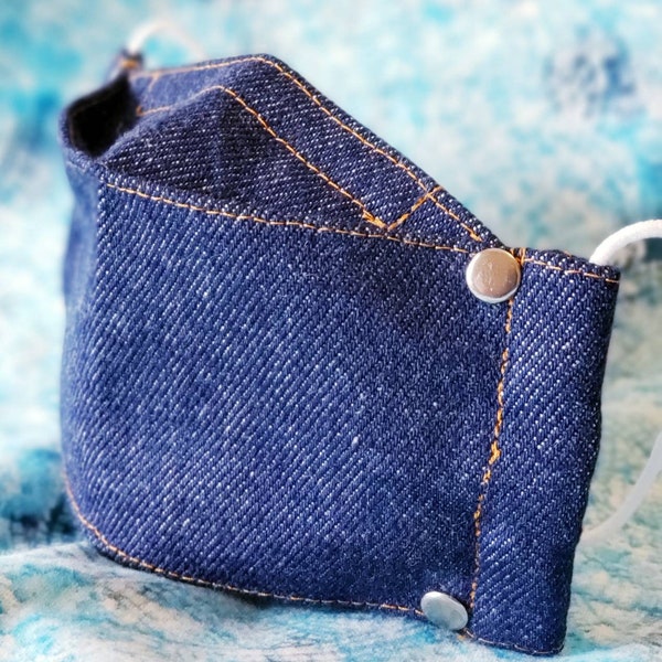 Denim Face Mask - Etsy