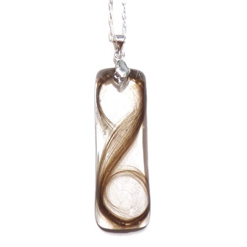 MOON Custom Hair Locket Resin Keepsake Pendant Baby Hair - Etsy