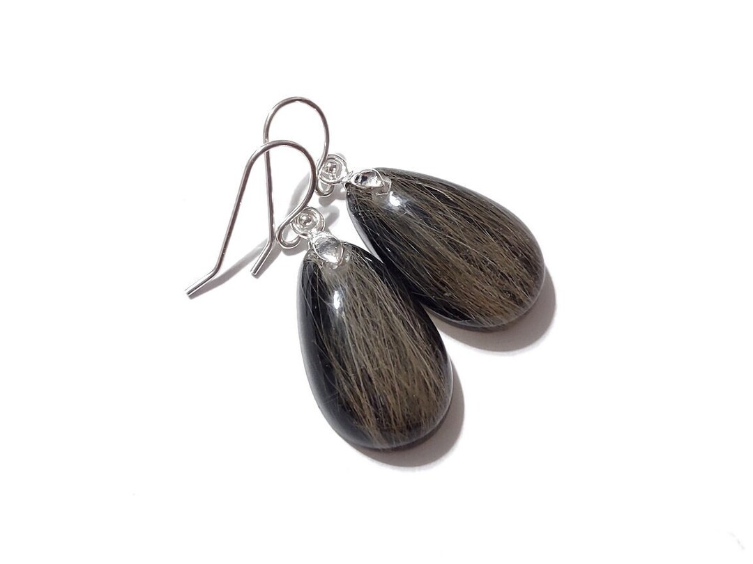 Custom Hair Lock Resin Personalized Earrings - Handmade Jewelry - Baby ...