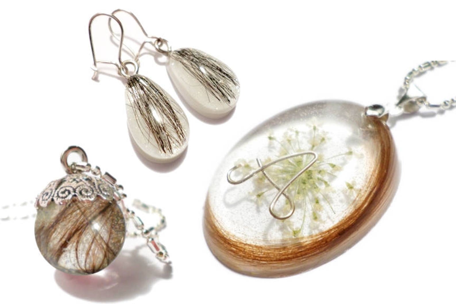 Custom Hair Locket Resin Keepsake Baby Hair Pet Hair - Etsy