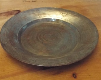 Vintage Ottoman Turkish Copper Plate With Etched Figures - Etsy