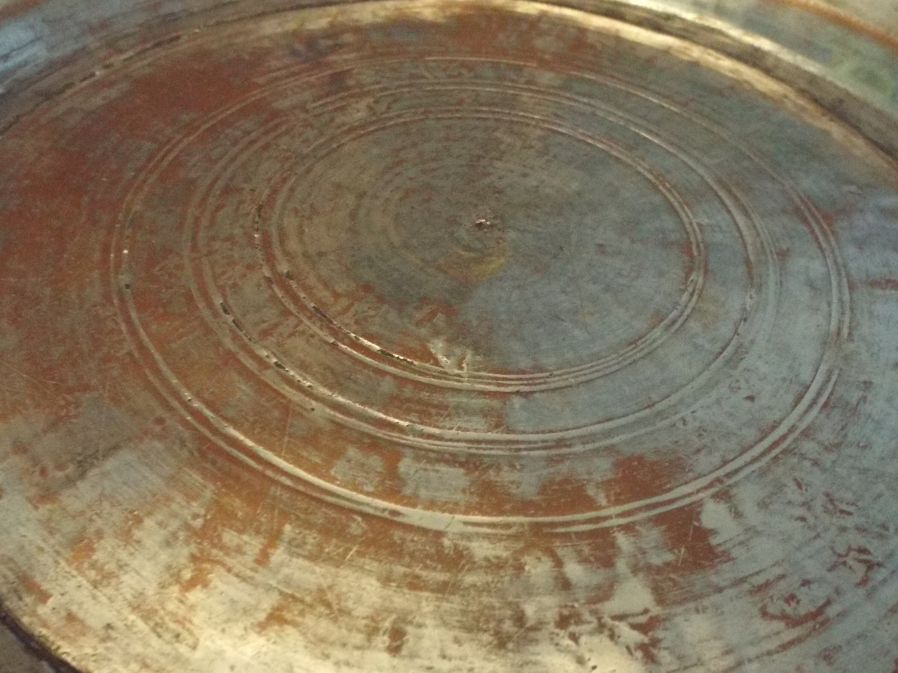 Vintage Ottoman Turkish Copper Plate With Embossed Triangles - Etsy