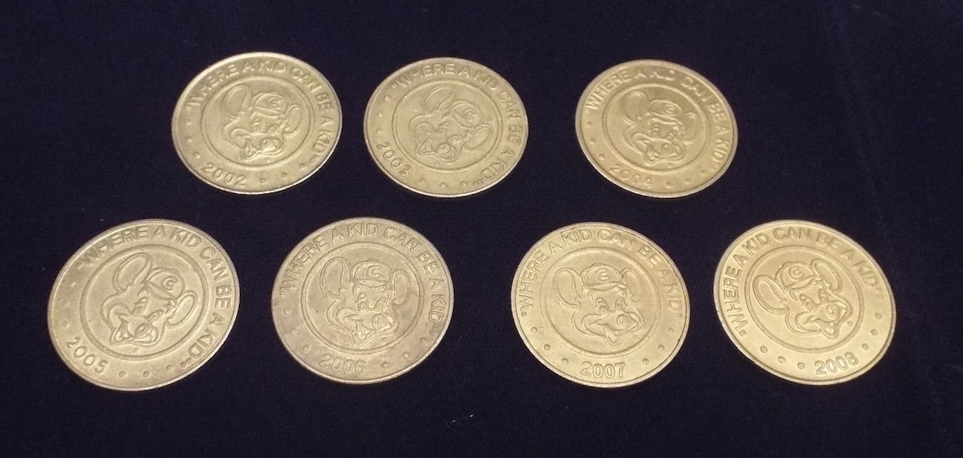 Chuck E Cheese Tokens 2002-2008 - Etsy
