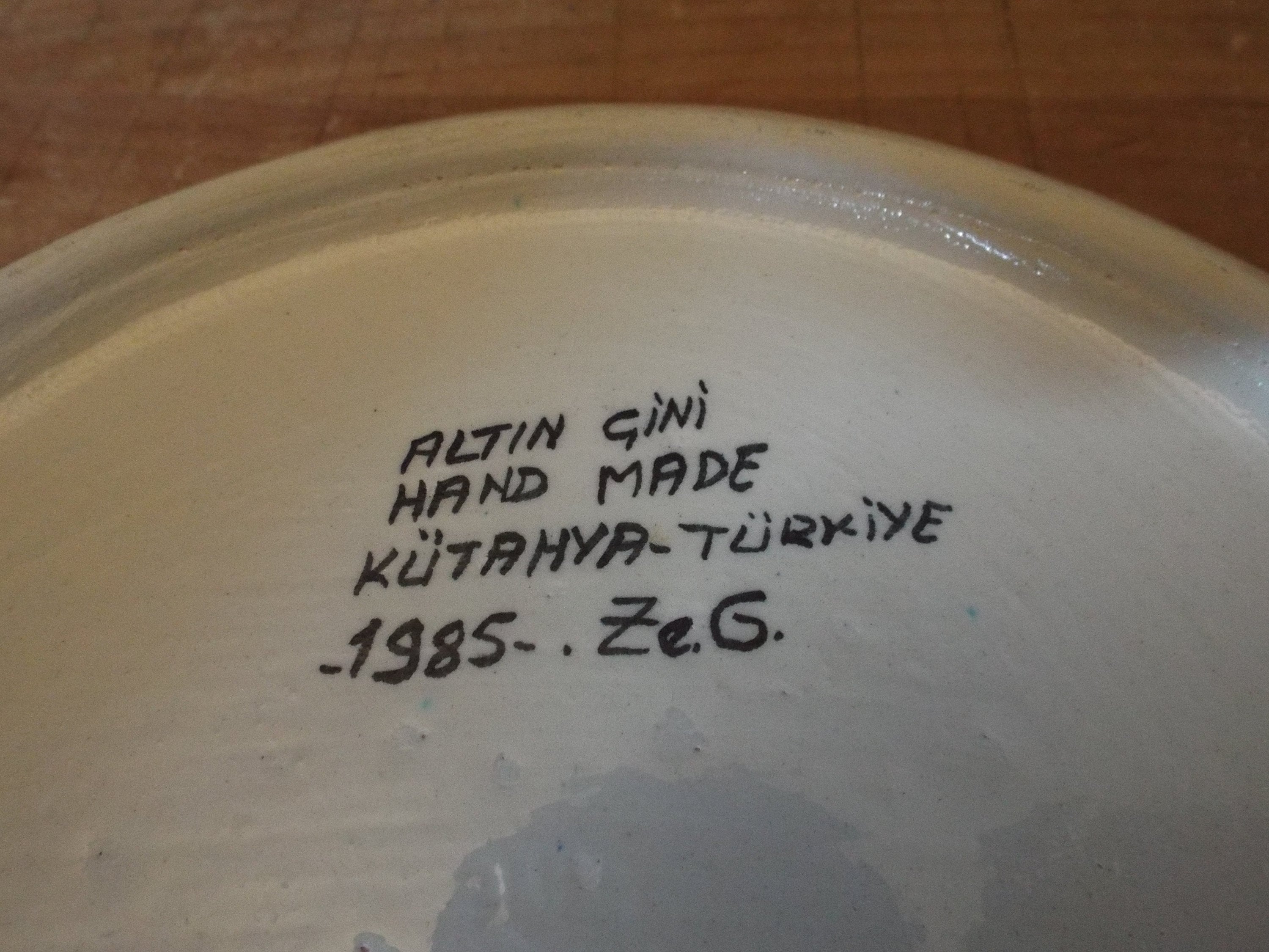 Altin Cini Pottery Kutahya Turkey Plate - Etsy