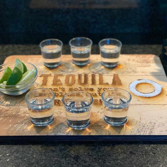 Tequila Shot Tray Tequila Shots Party Gift Taco Tuesday | Etsy