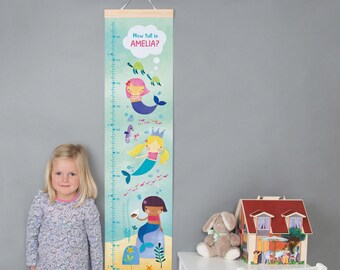 Personalised Height/ Growth Chart Sea Life Animals - Etsy UK