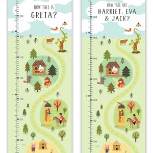 Personalised Fairy Tale Height Chart - Etsy