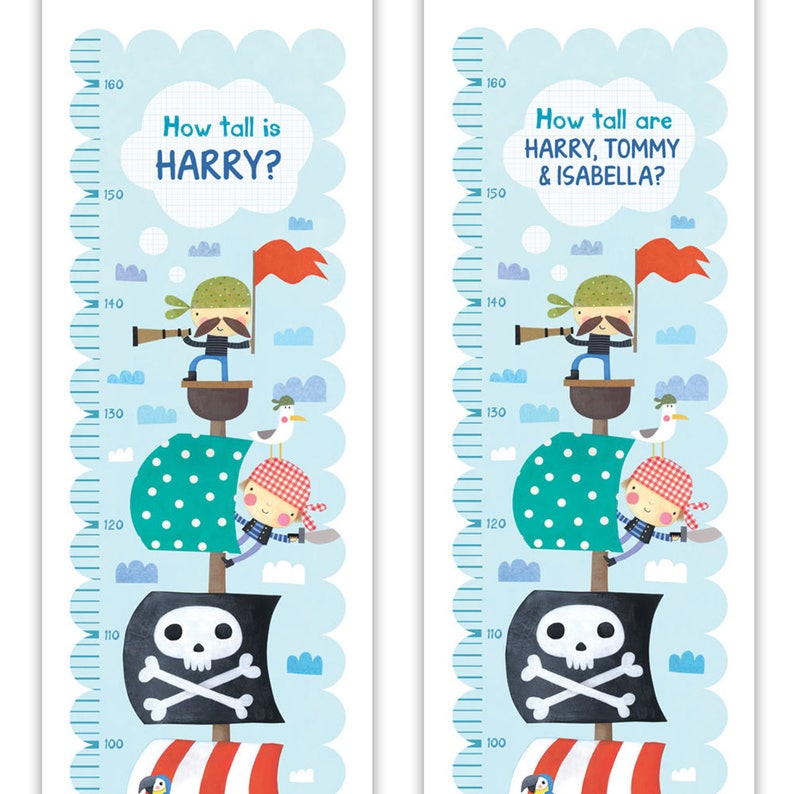 Personalised Pirate Height Chart | Etsy