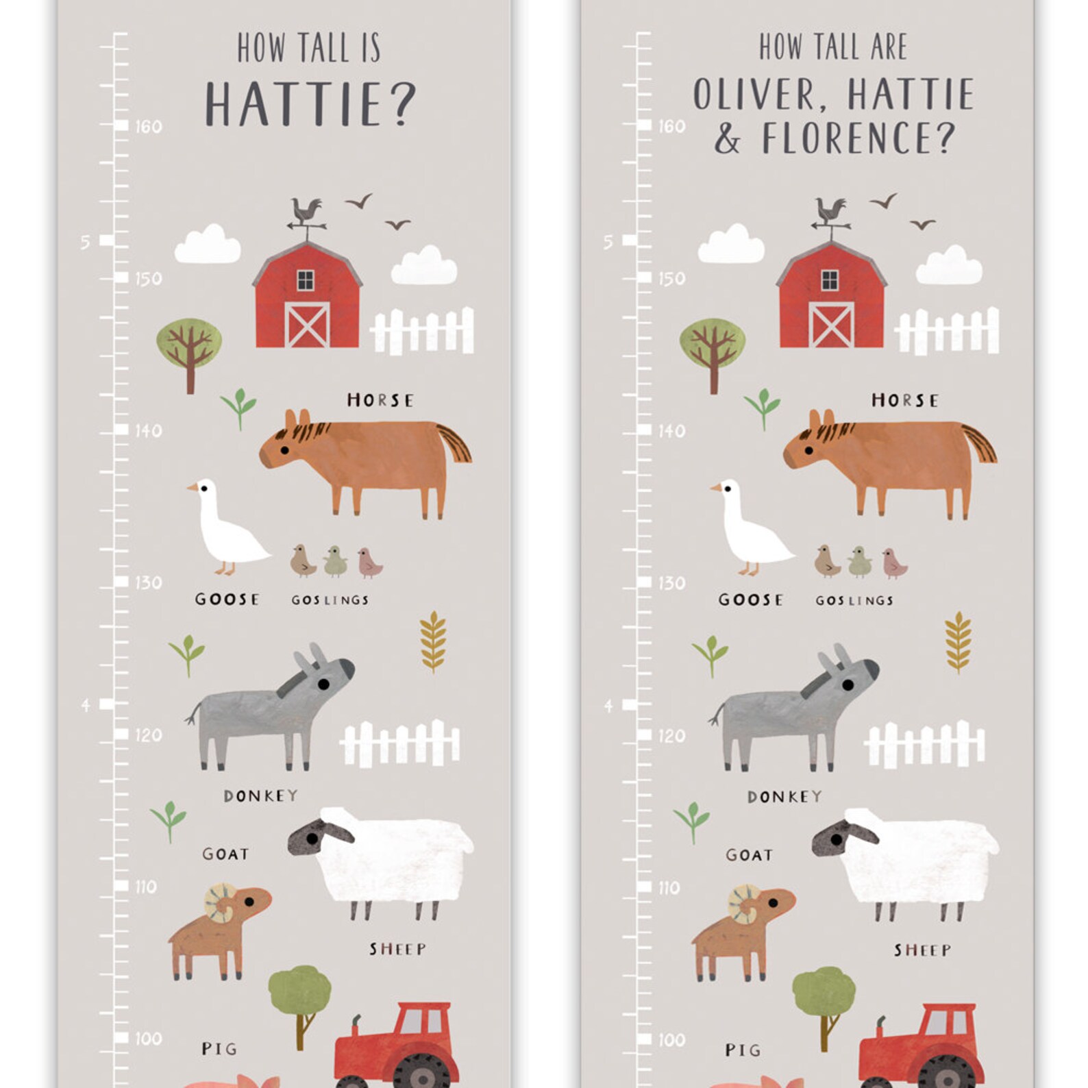 Personalised Farm Height Chart - Etsy