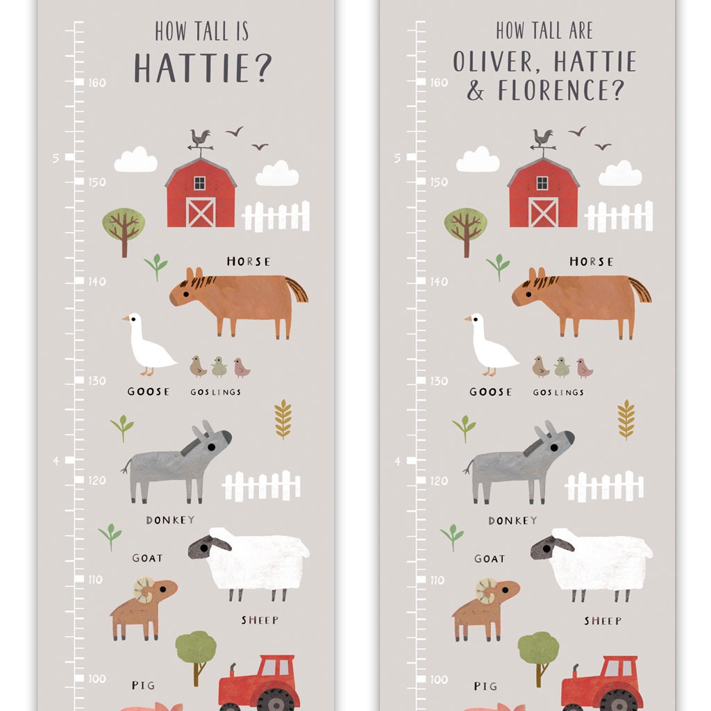 Personalised Farm Height Chart - Etsy