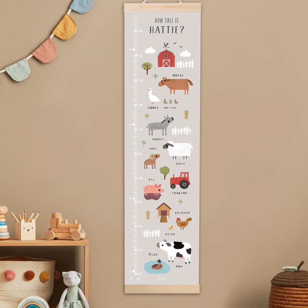 Personalised Farm Height Chart - Etsy