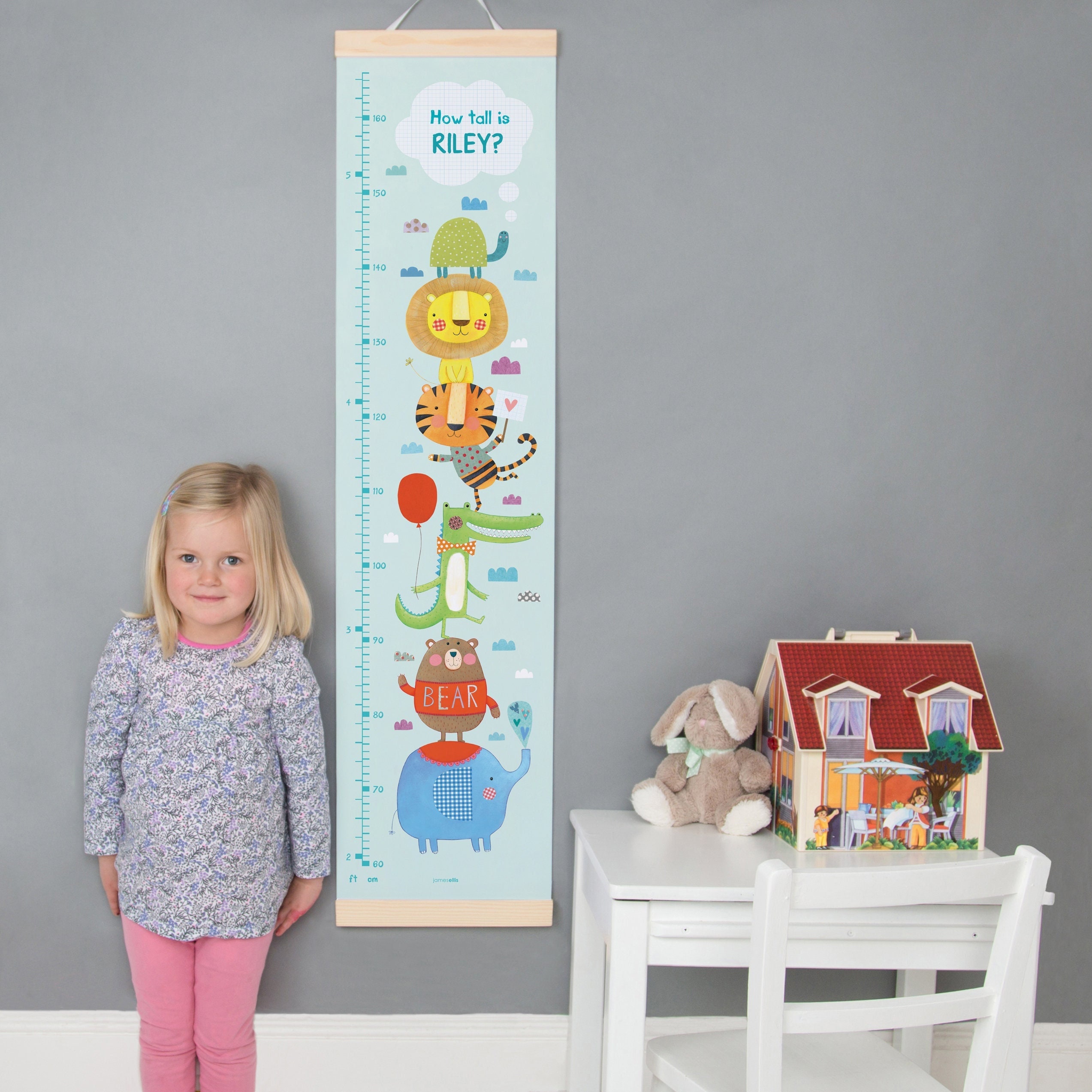 Personalised Animal Height Chart - Etsy