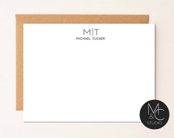 Men's Stationery Set Note Card Flat Note Cards for Boys - Etsy