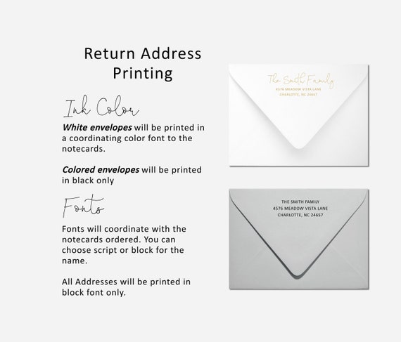 Custom Envelopes, Return Address Printing,| Personalized Envelopes ...