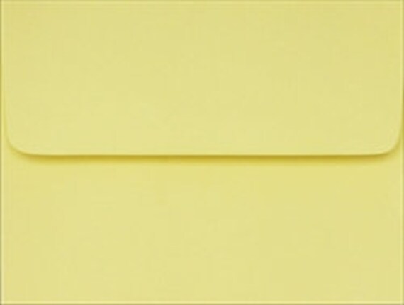 Light Yellow A2 Envelopes - 25 pack, note card envelopes, Pastel Yellow ...