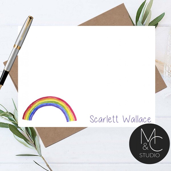 Rainbow Stationary - Etsy