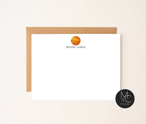 Personalized Basketball Note Cards Boys Stationary Thank You - Etsy