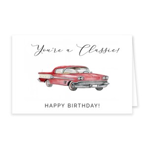 BIRTHDAY Card With Kraft Envelope, You're a Clasic, Car Card, Dad ...