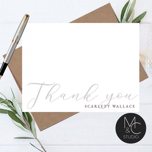 Thank You Stationery - Etsy
