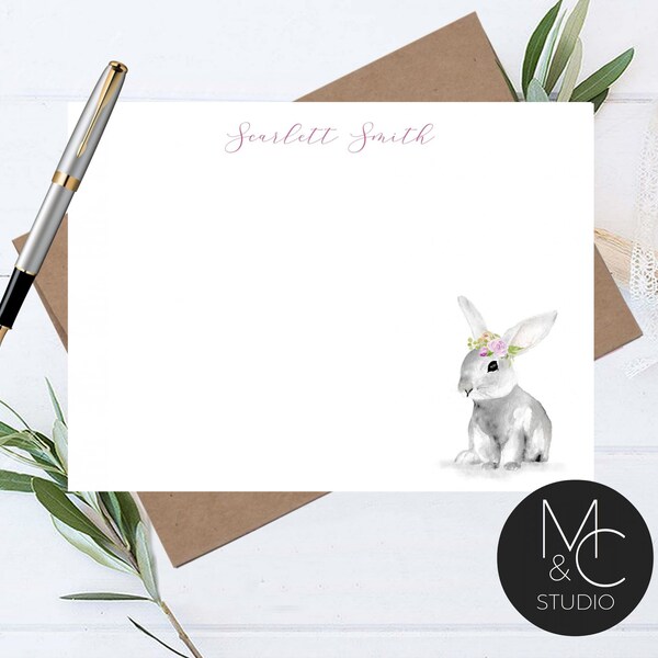 Bunny Note Cards - Etsy