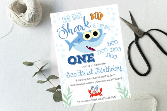 Baby Shark Doo Doo Doo Birthday Baby Shark Birthday | Etsy