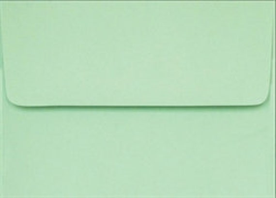 Mint Green A2 Envelopes - 25 pack, note card envelopes, Light Green ...
