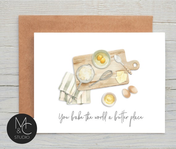 You bake the world a better place, Greeting Card, Thinking of you ...