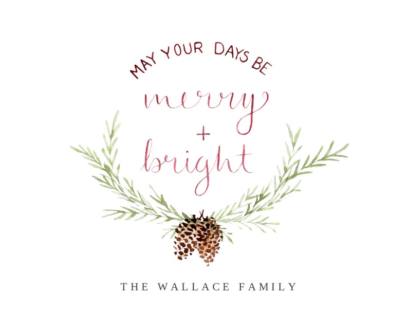 Winter Pine Cone Evergreen Stationery Set Note Card Flat - Etsy