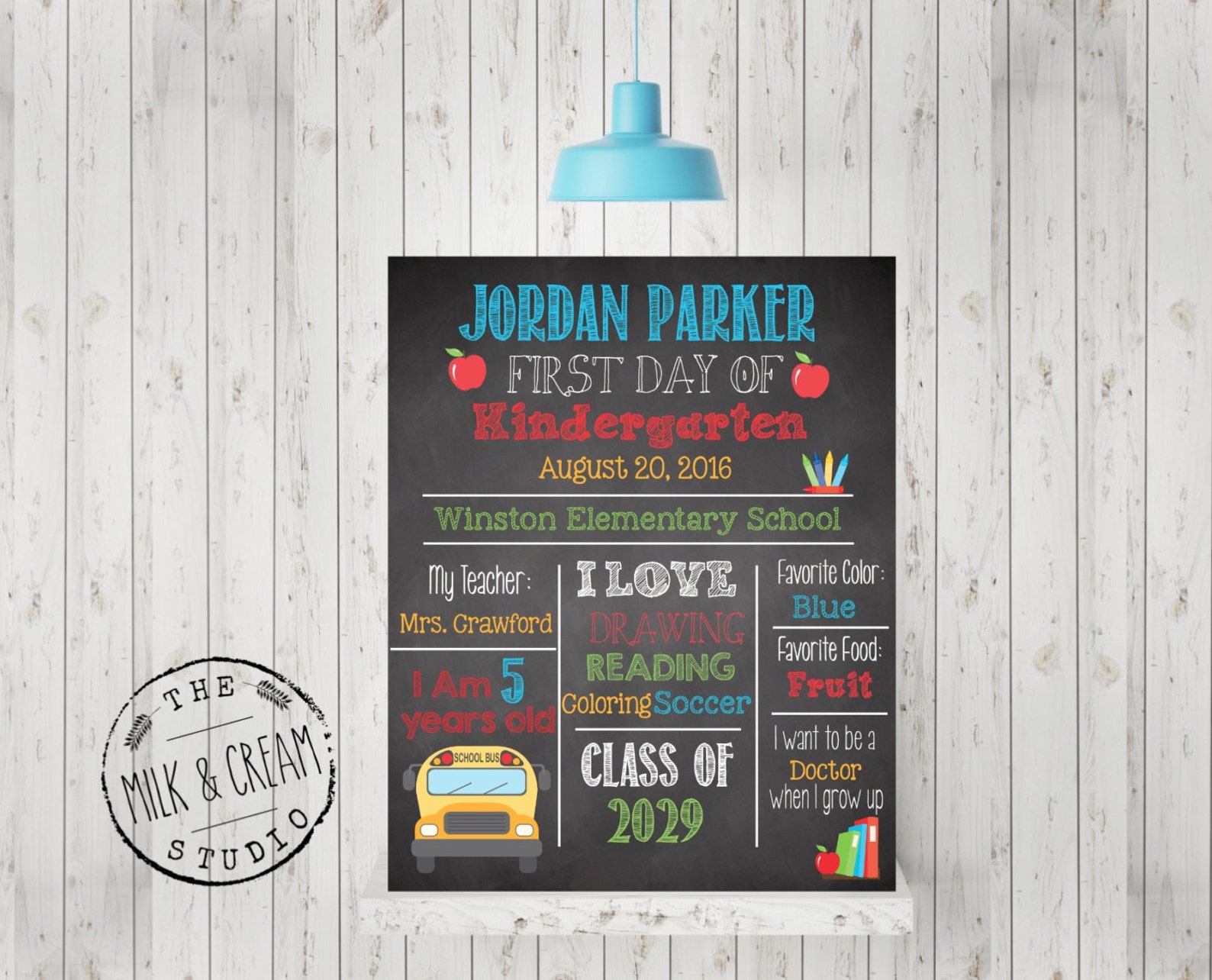 First Day of School Sign Poster Kindergarten Pre-k Chalkboard - Etsy